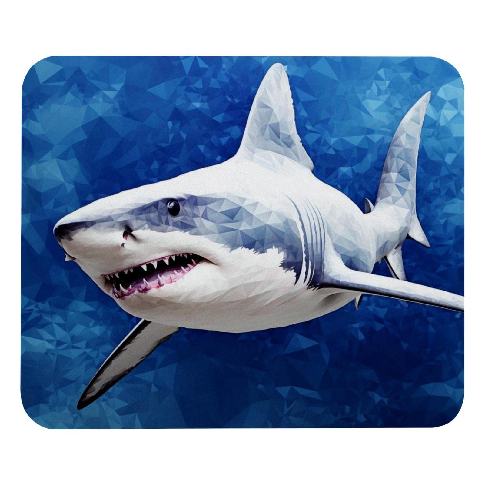 Shark Square Desk Mat Gaming Mouse Pad, 8.3x9.8 Inch Non-Slip Rubber ...
