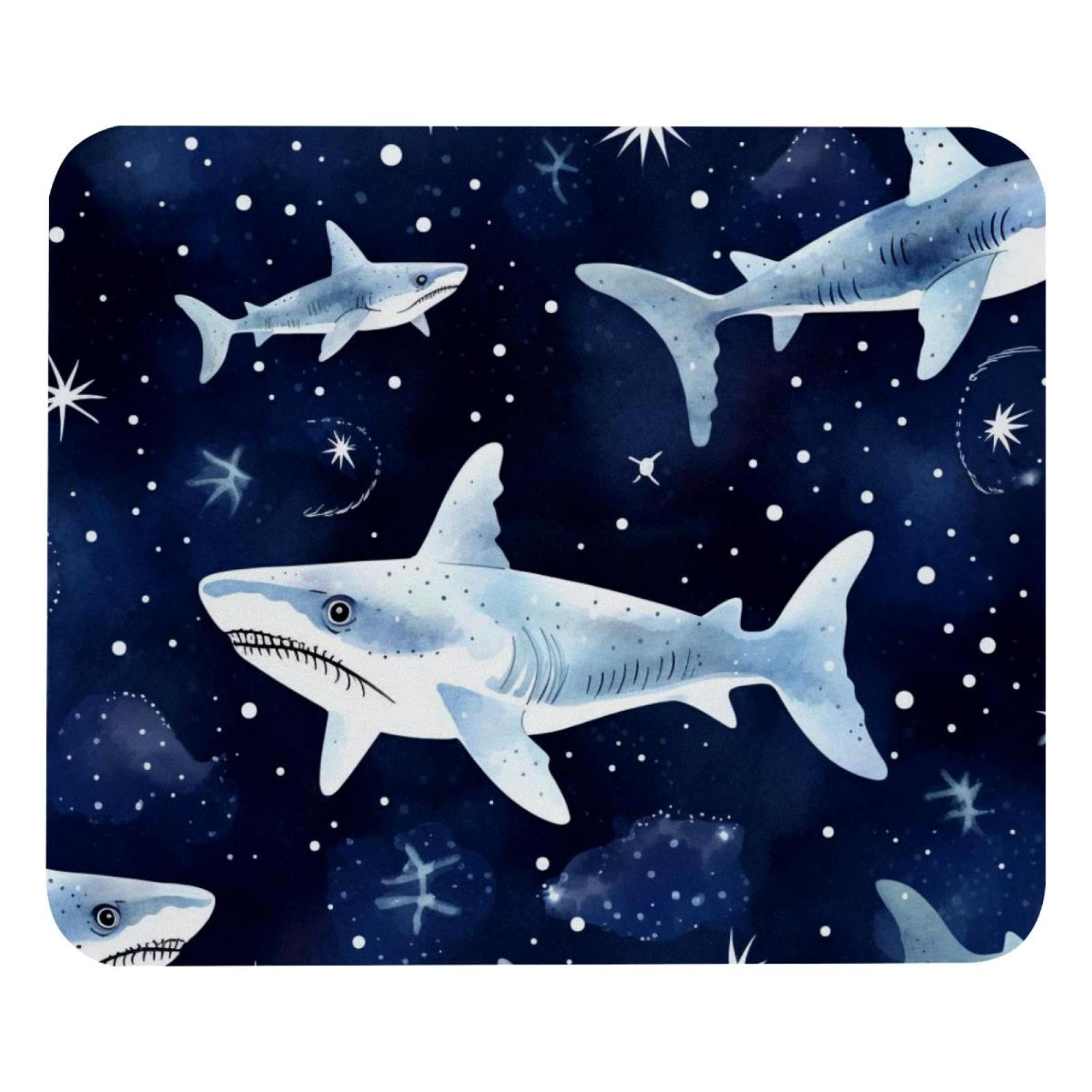 Shark Square Desk Mat Gaming Mouse Pad, 8.3x9.8 Inch Non-Slip Rubber ...