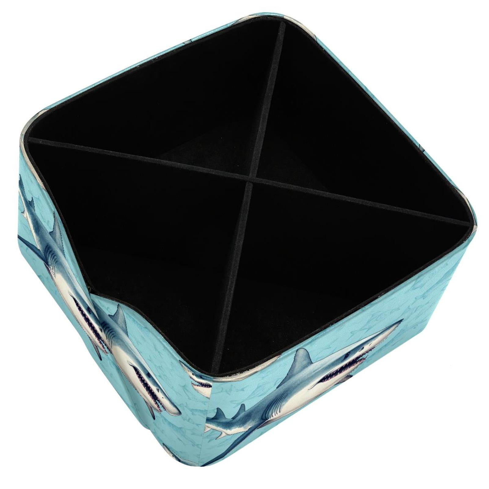 Shark Square Pen Holder Organizer Case with 4 Compartments and ...