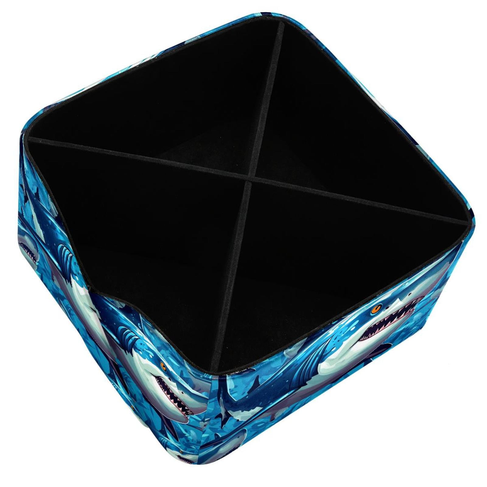 Shark Square Pen and Pencil Holder Organizer with 4 Compartments and ...