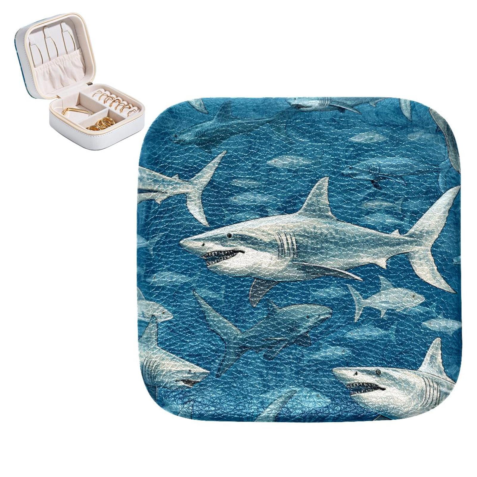 Shark Square Portable Jewelry Box Organizer for Rings, Earrings ...