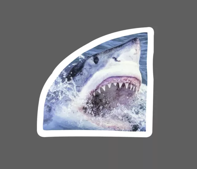 Shark Sticker Realistic Attack Waterproof Sticker Phone Decal Water ...