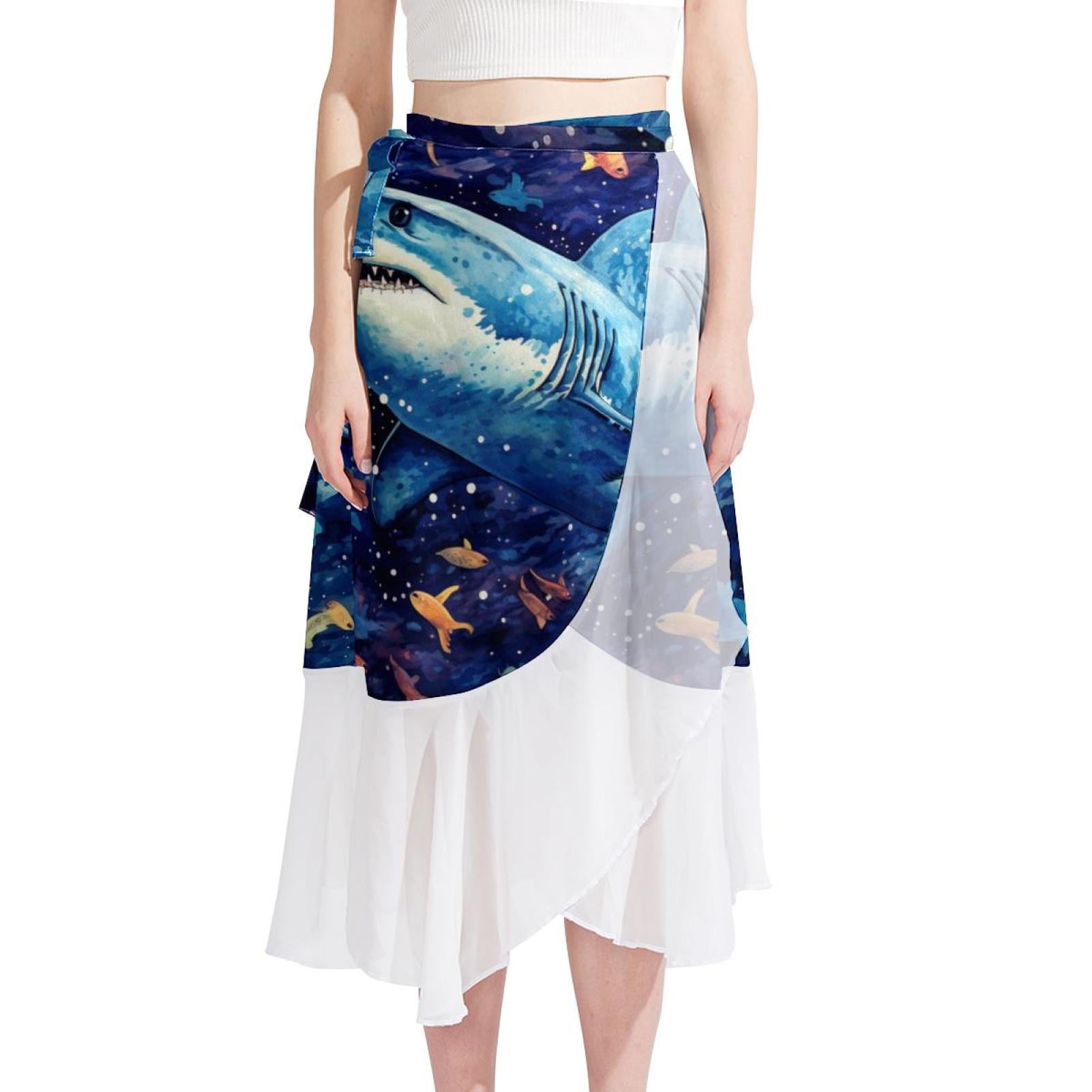 Shark Stunning Summer Chiffon Beach Dresses -for Vacations - Walmart.com