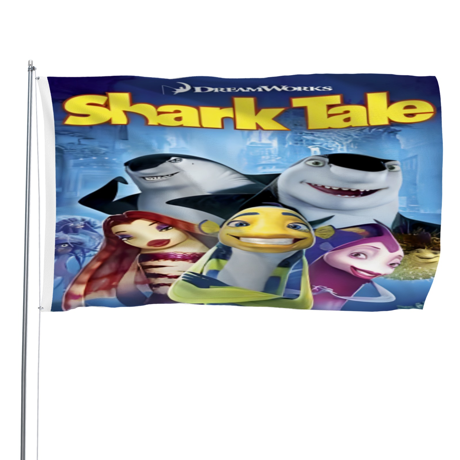 Shark Tale flag perfect for outdoor decoration, can be hung indoors ...