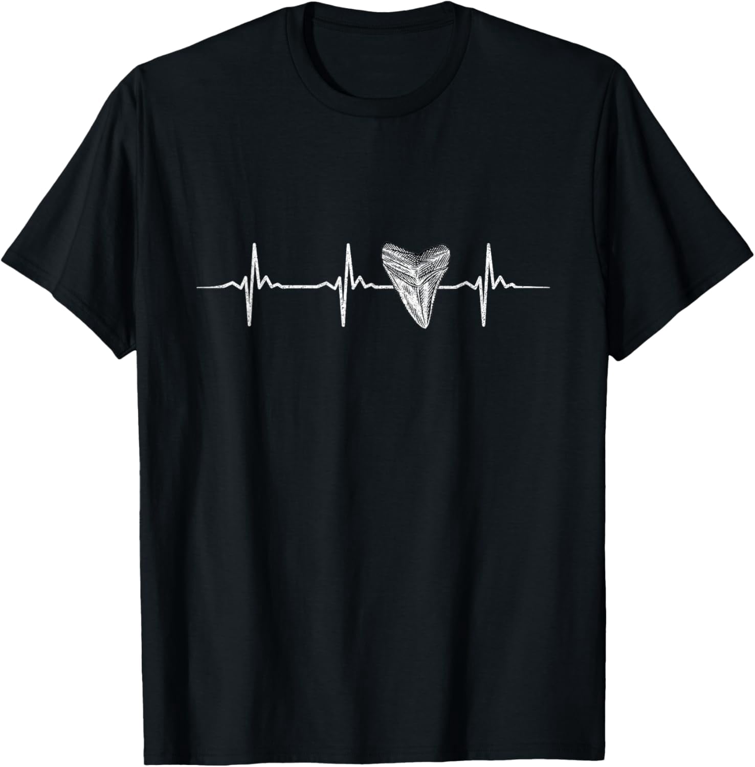 Shark Teeth Collector Fossil Hunter Heart EKG T-Shirt - Walmart.com