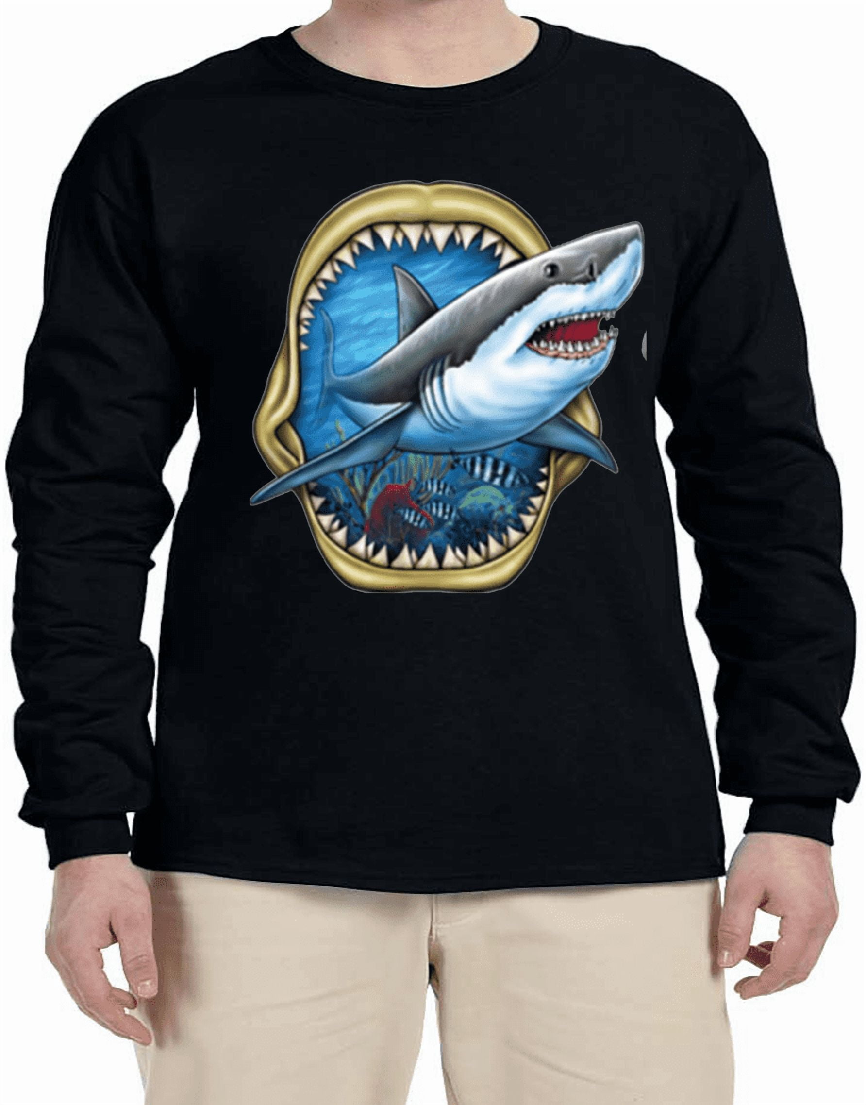 Shark Teeth Ocean Marine Life Scuba Gear Sharks T-shirt Mens Graphic ...
