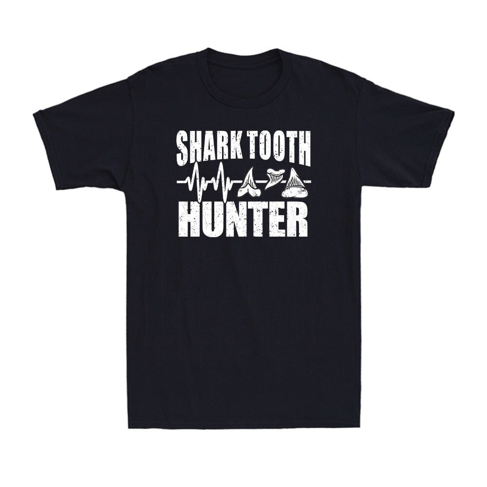 Shark Tooth Hunter Fossil Hunting Digging Shark Teeth Men's Shirt ...