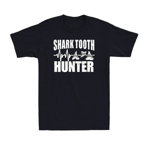 Shark Tooth Hunter Fossil Hunting Digging Shark Teeth Men's Shirt ...