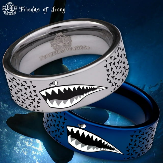 Shark Tooth Tungsten Carbide Ring - Walmart.com
