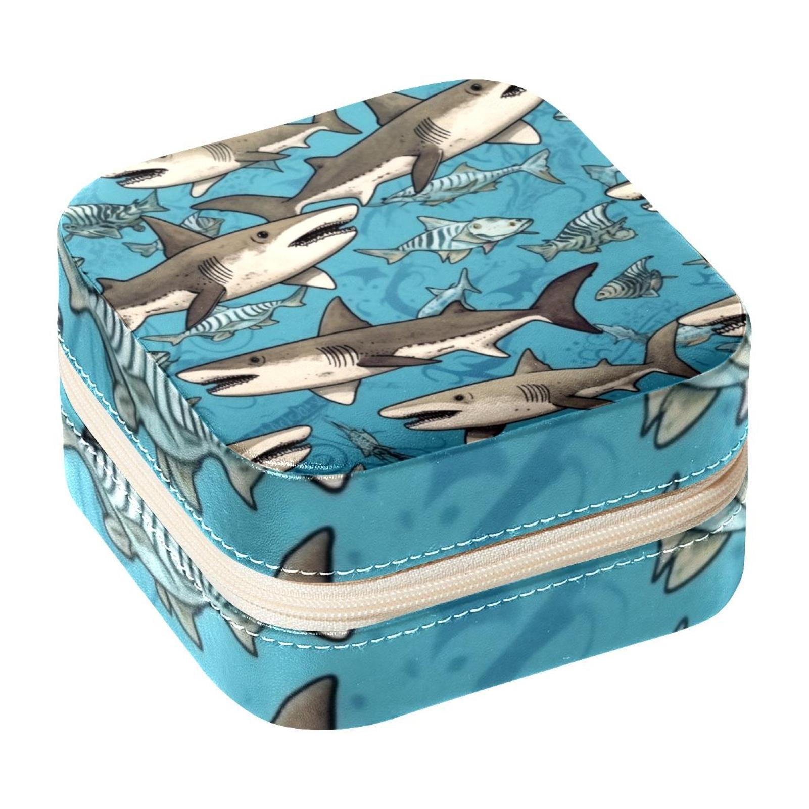 Shark Travel Portable Square Organizer Box: Earring Organizer & Jewelry ...