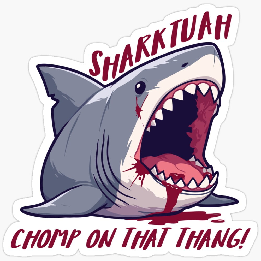 Shark Tuah Sticker Phone Decal Water Bottle Stickers Car Decals, Laptop ...