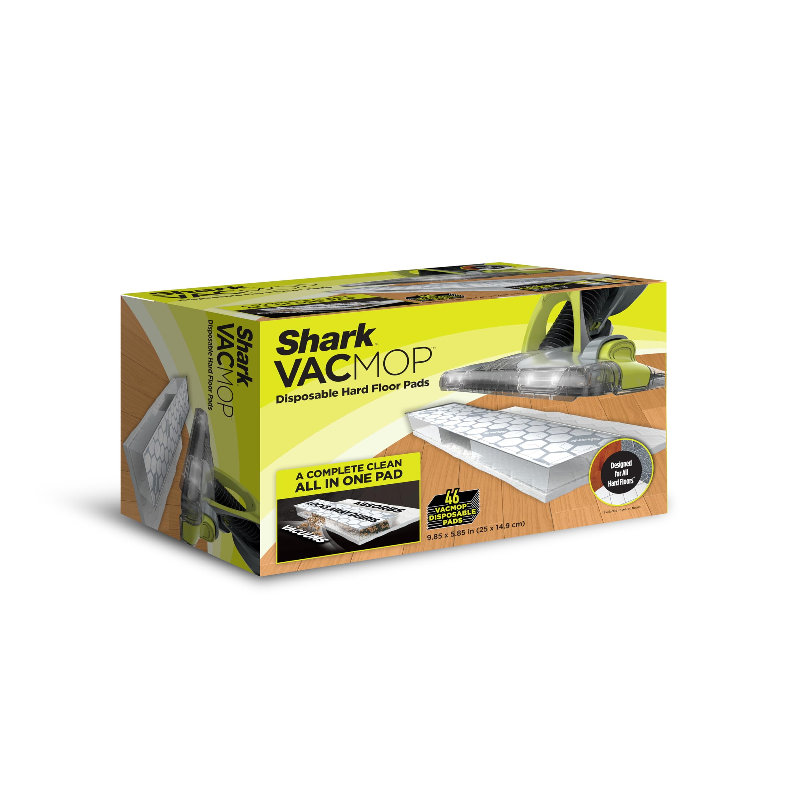 Shark VACMOP Disposable Hard Floor Pad Refills, Compatible with VM252 ...