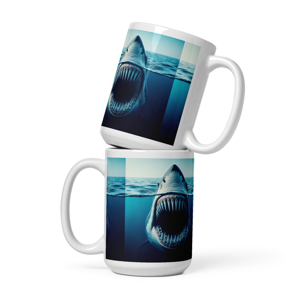 Shark Week - Jaws inspired Theme - White glossy mug (15 oz) - Walmart.com