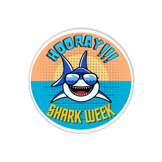 Shark Week Ocean Sticker Phone Decal Water Bottle Stickers Car Decals ...