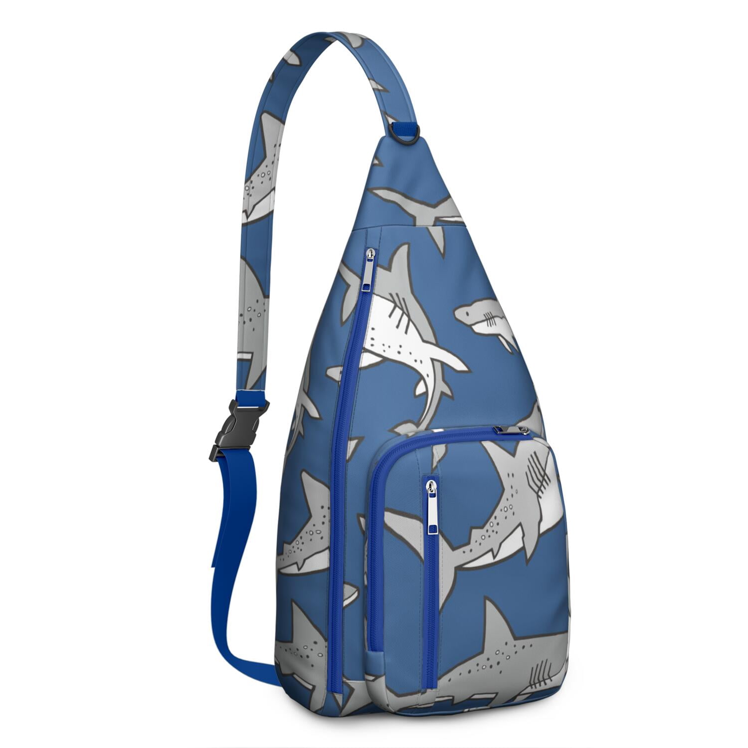 Shark Week Sling Backpack - Great White Shark Design Shoulder Bag ...