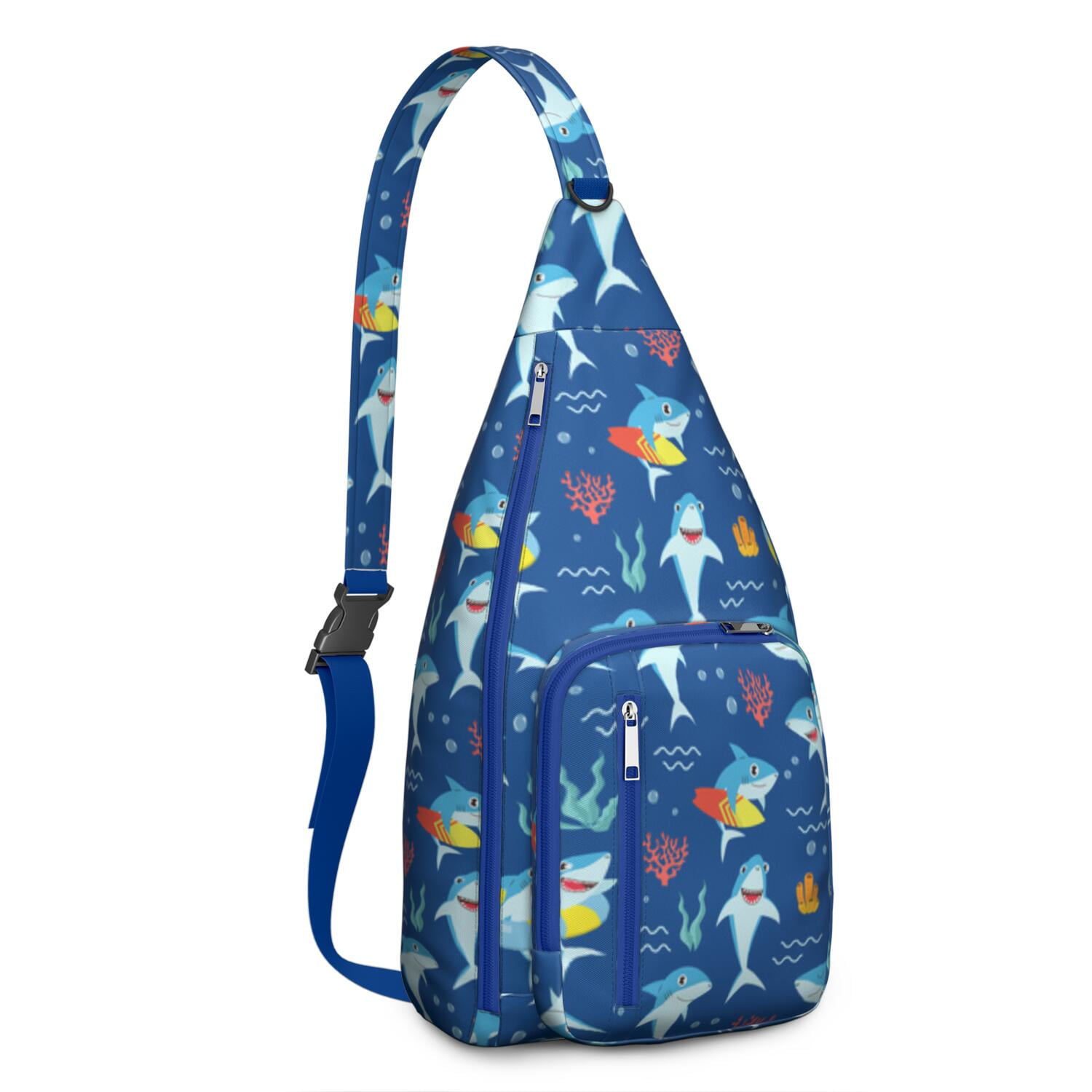 Shark Week Special Sling Backpack - Multiple Shark Species Educational ...