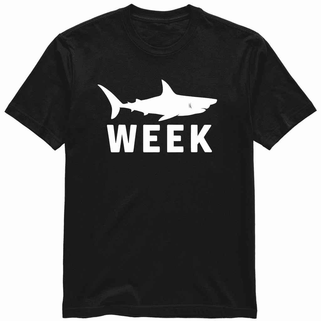 Shark Week T-Shirt Fun Graphic Design for Ocean Lovers Tee - Walmart.com