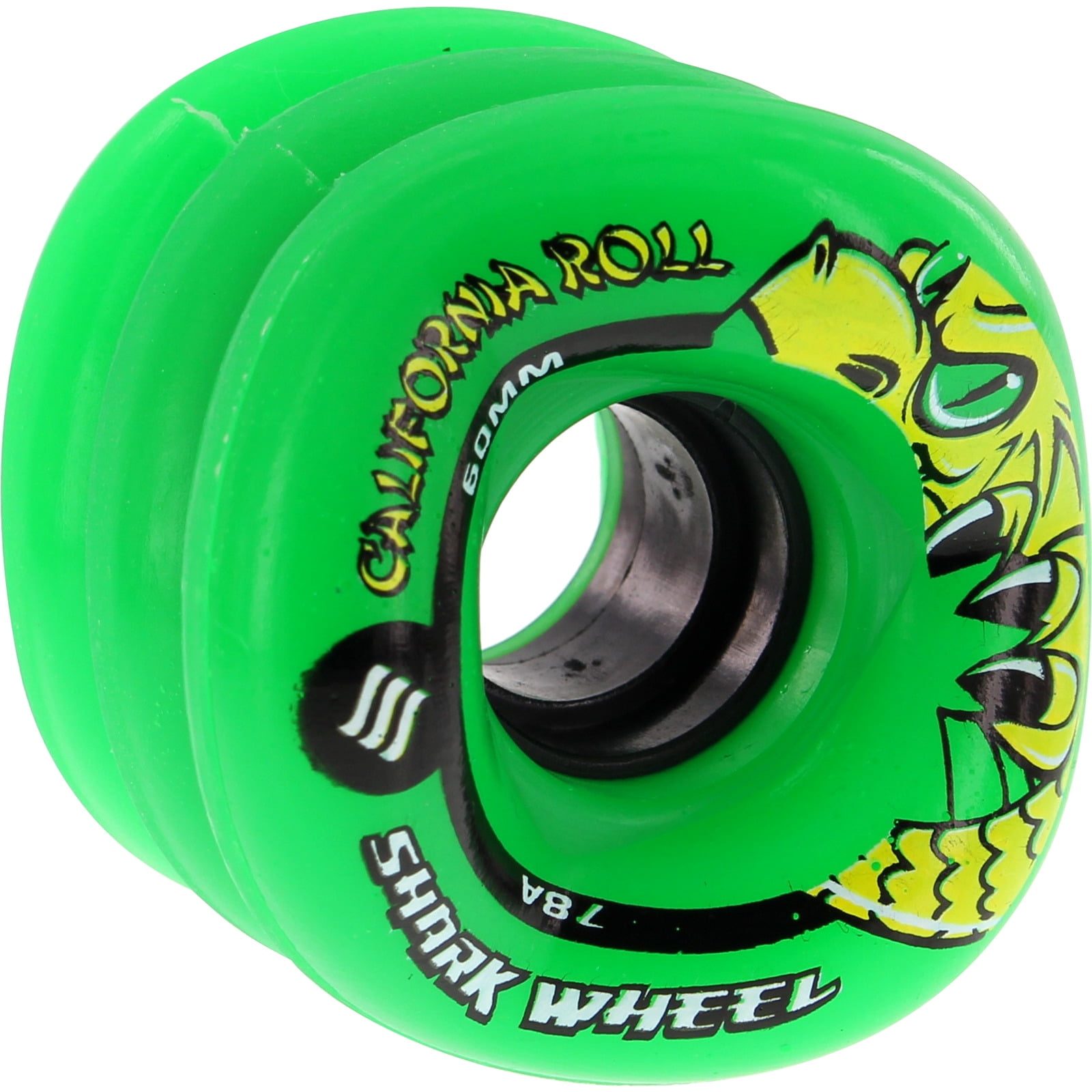 Shark Wheels California Roll Green Skateboard Wheels - 60mm 78a (Set of ...