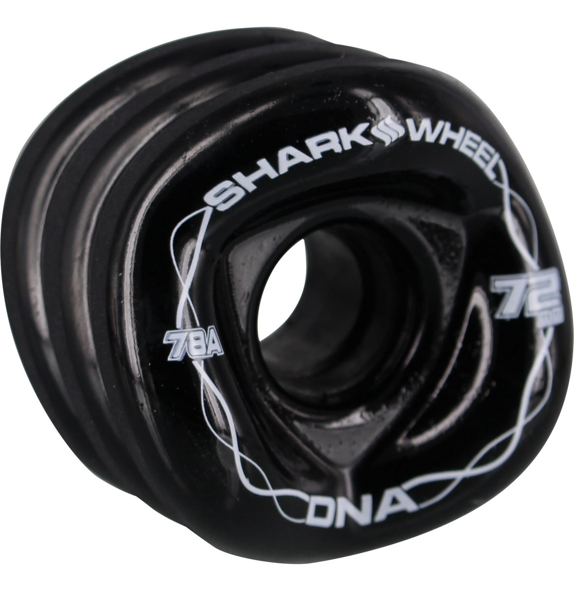 Shark Wheels DNA Skateboard Wheels 78a 72mm Solid Black/White - Walmart.com