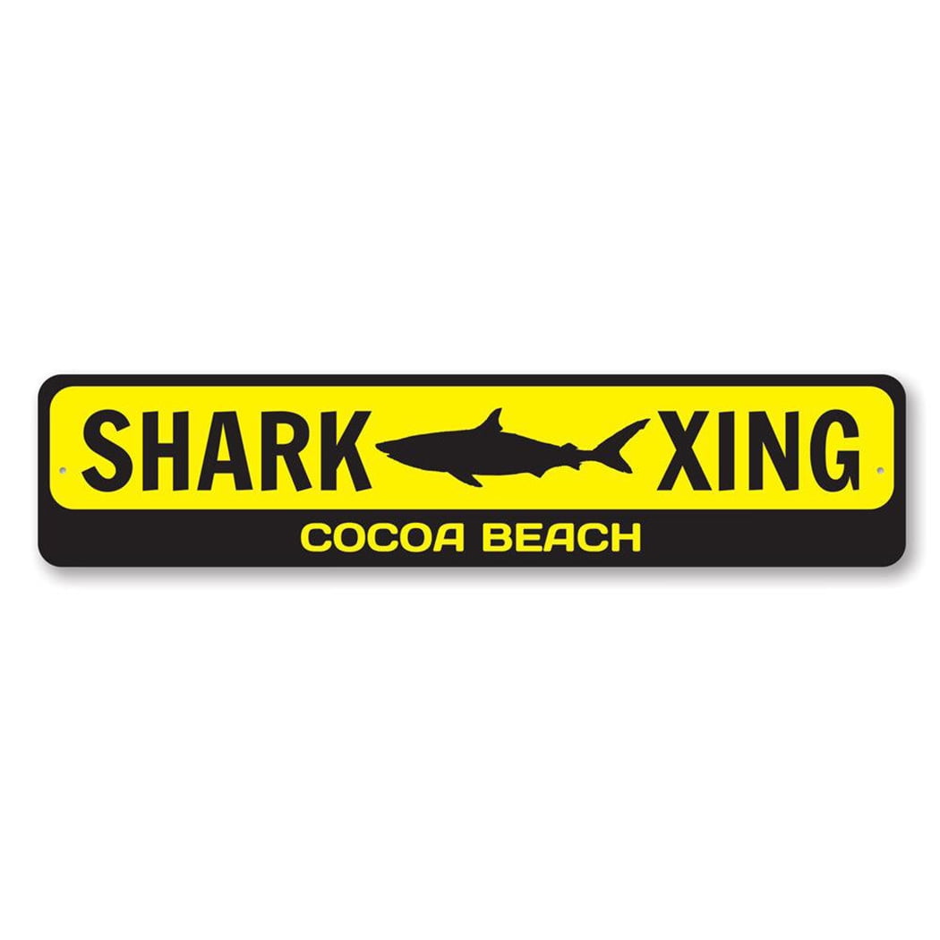 Shark X-ing Sign, Custom Shark Crossing Sign, Kid Name/Beach Location ...