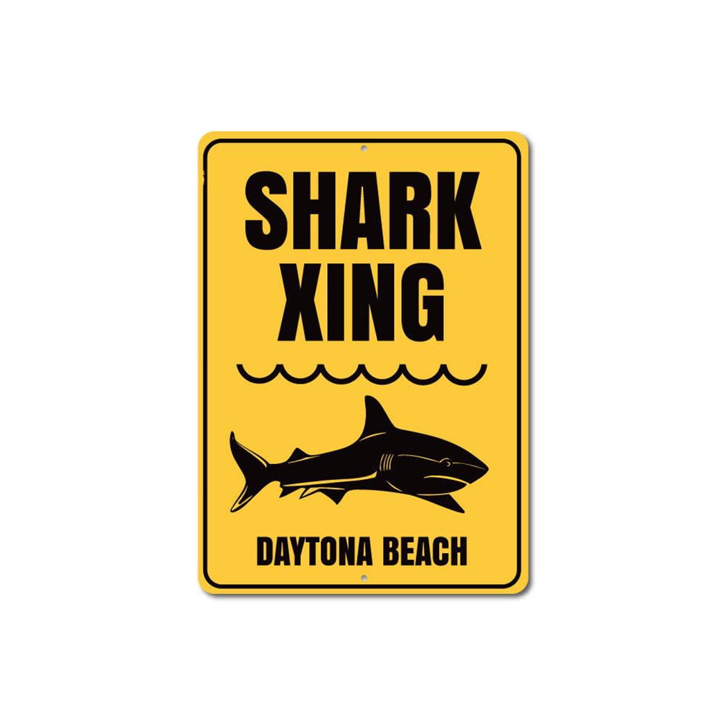 Shark Xing Sign, Beach Location Name Decor, Custom Shark Lover Sign ...