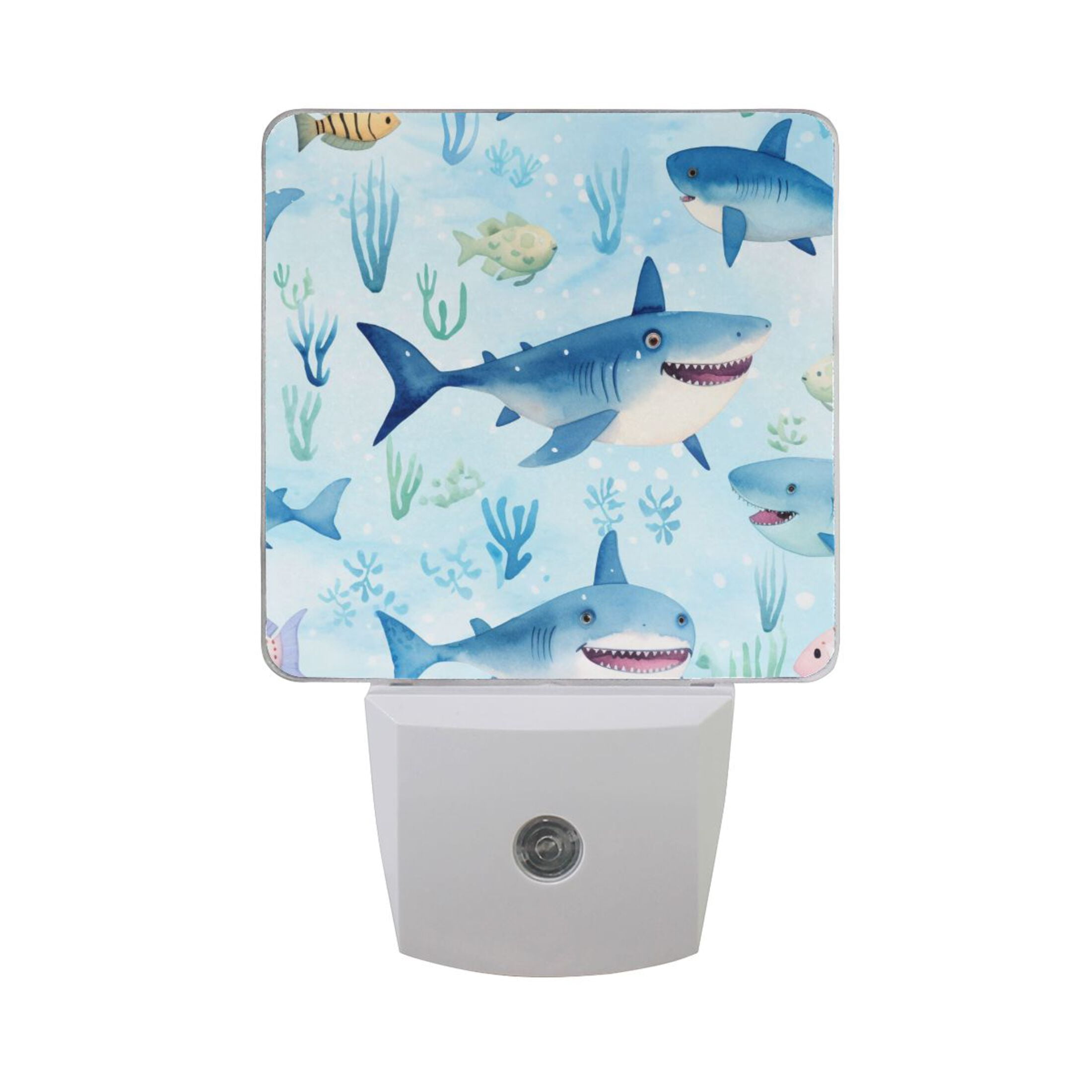 Shark and Fish Night Light LED Dusk to Dawn Auto Sensor Night Lamp Plug ...