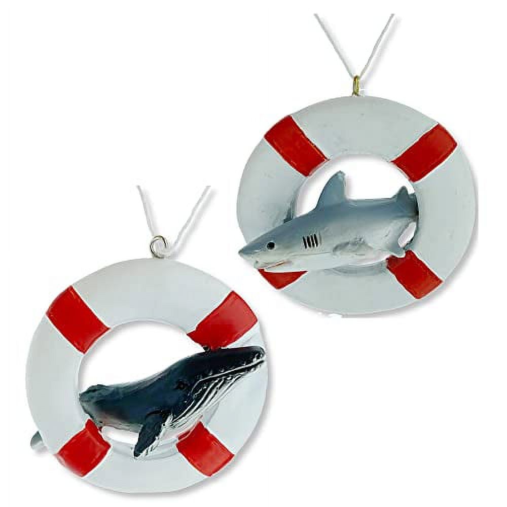 Shark and Humpback Whale Ornaments - Coastal Ocean Marine Life ...