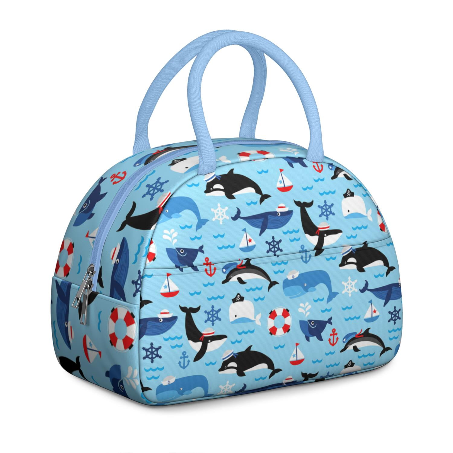 Shark and Whale Lunch Tote for Women, Underwater Ocean Theme, Cute ...