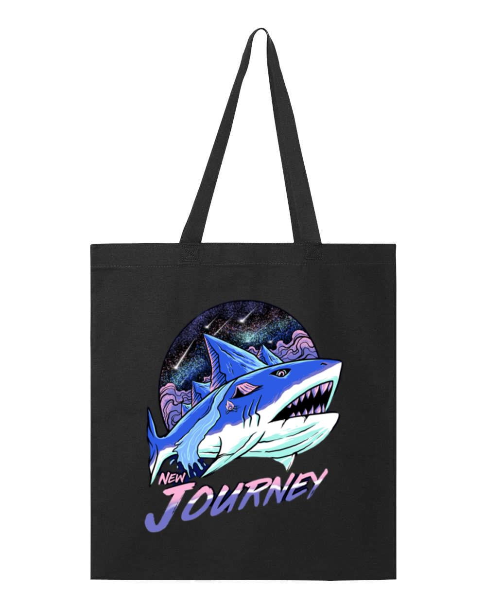 Shark in Space Tote Bag with Fierce Predator and Cosmic Adventure Style ...