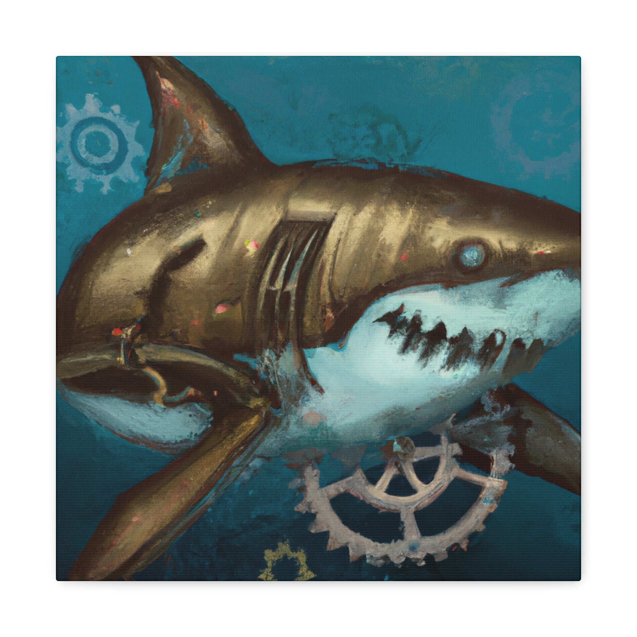 "Shark in Steampunk Times" - Canvas - Walmart.com