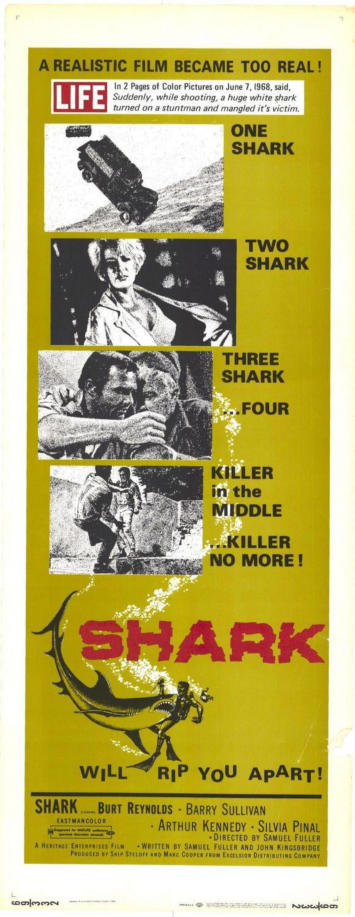 Shark - movie POSTER (Style B) (11" x 17") (1968) - Walmart.com