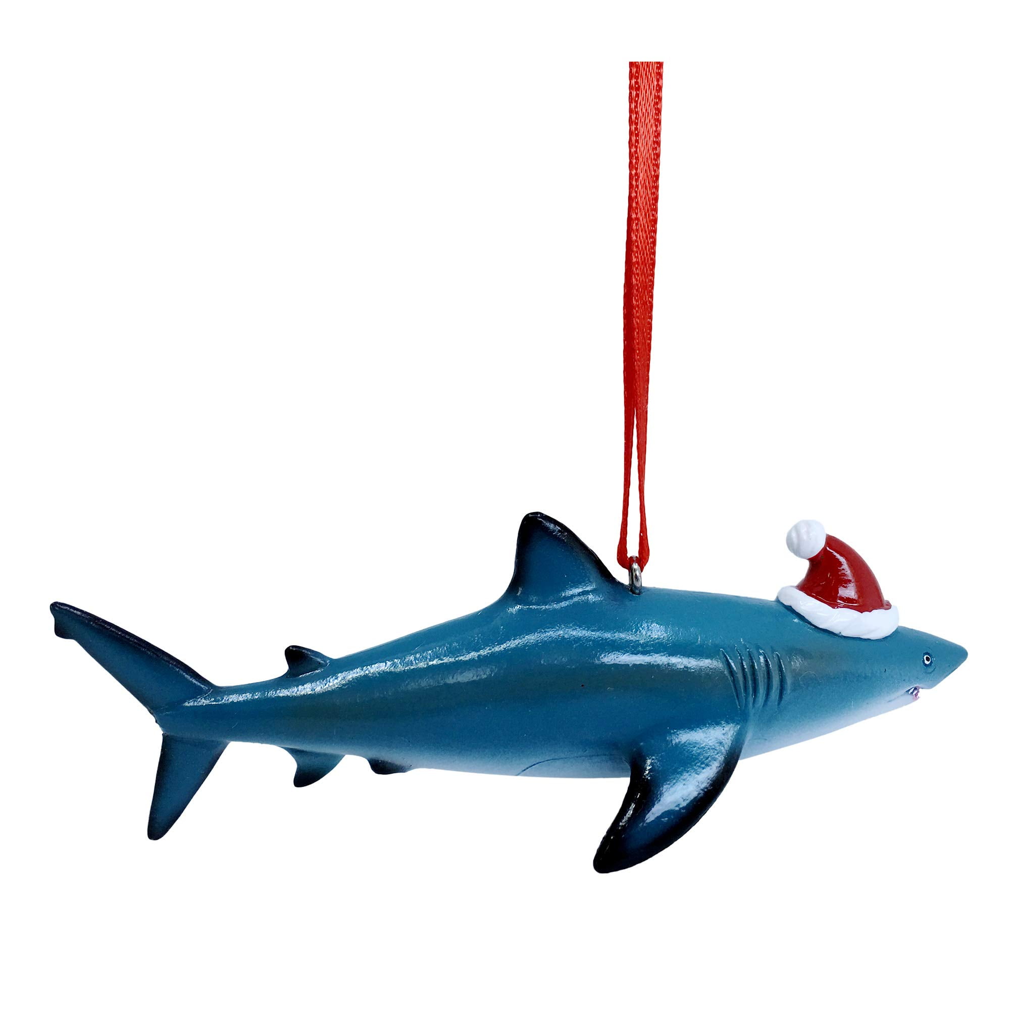 Shark with Santa Hat Christmas Tree BSL1 Ornament - Walmart.com