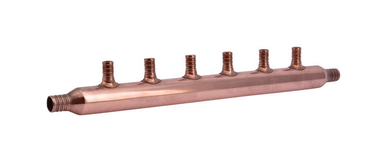 SharkBite 1/2 in. Crimp x 3/4 in. Dia. Crimp Copper 6 Port Manifold ...