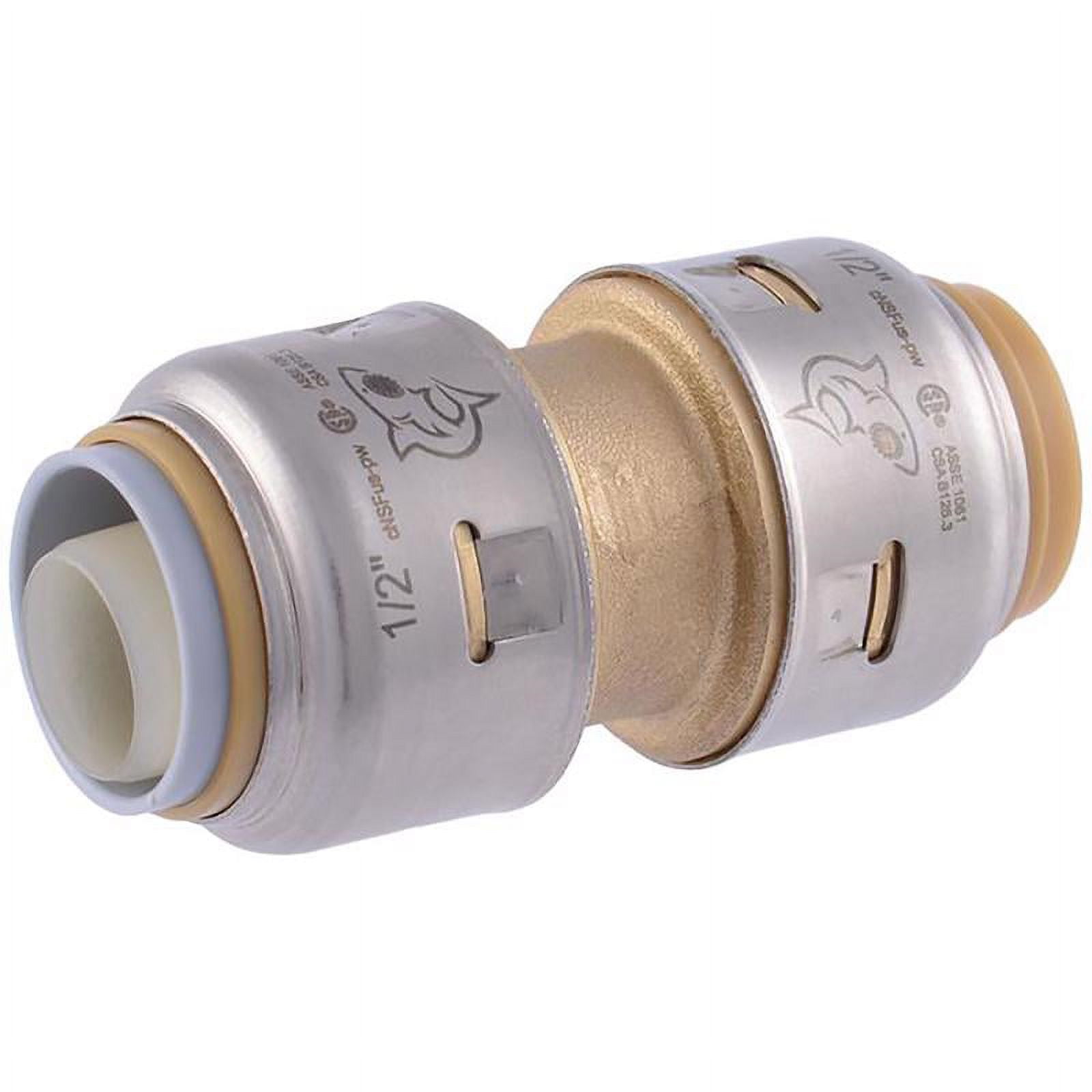 SharkBite 1/2 in. Brass Coupling for Plumbing Fittings, Copper Pipe ...