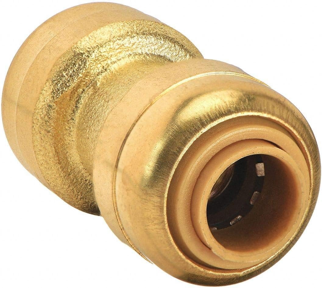 SharkBite 1/4 inch Coupling, Pack of 6, Push to Connect Brass Plumbing ...