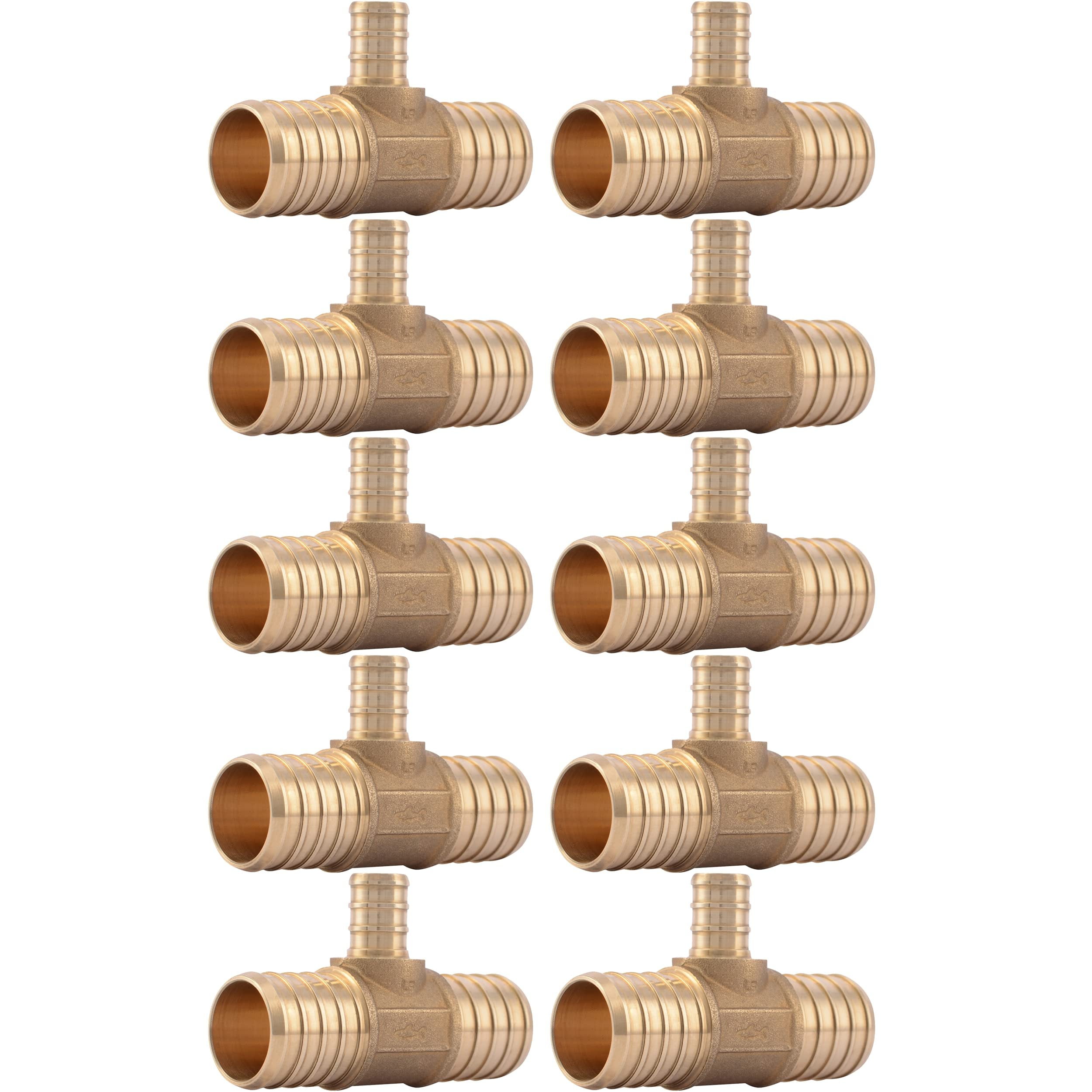 SharkBite 1 Inch x 1 Inch x 1/2 Inch Crimp Reducing Tee, Pack of 10 ...
