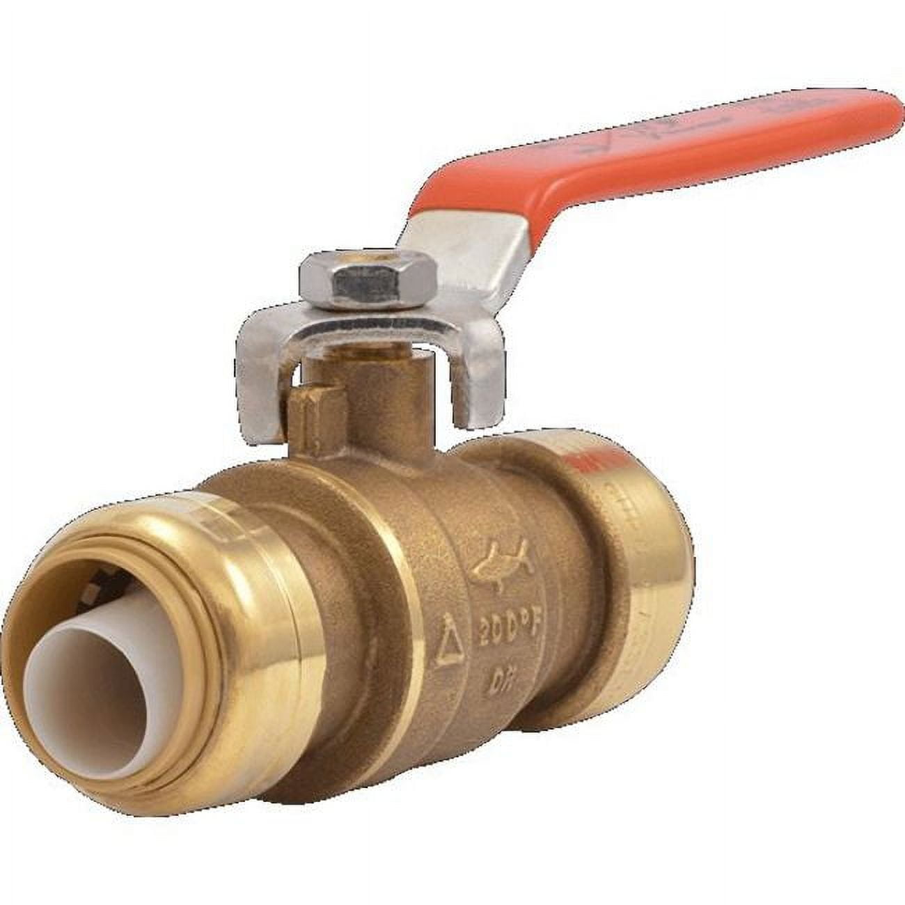 SharkBite Brass Ball Valve, 3/4 in Push-Fit, 2 Ports, for Plumbing ...