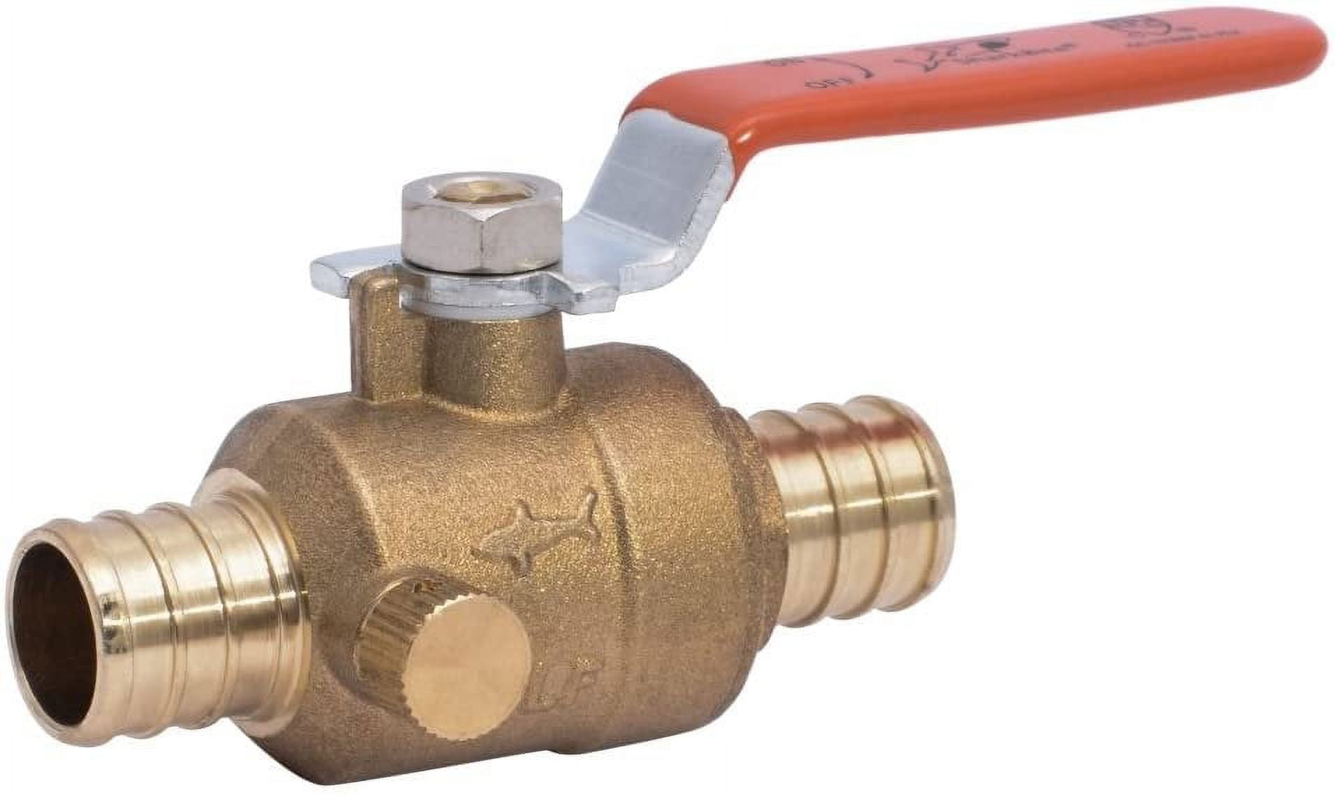 SharkBite 24613LFA 3/4" Ball Pex Barb Shut Off Valve with Drain ...