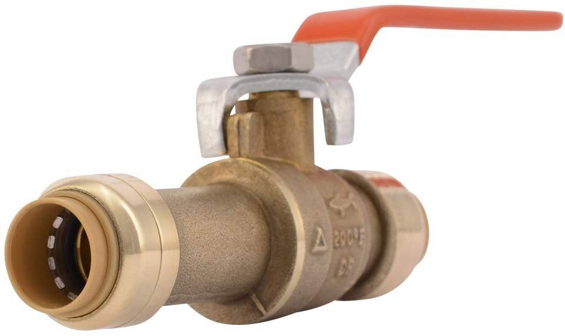 SharkBite 1/2 Inch Slip Ball Valve, Brass, Push-to-Connect for Copper ...