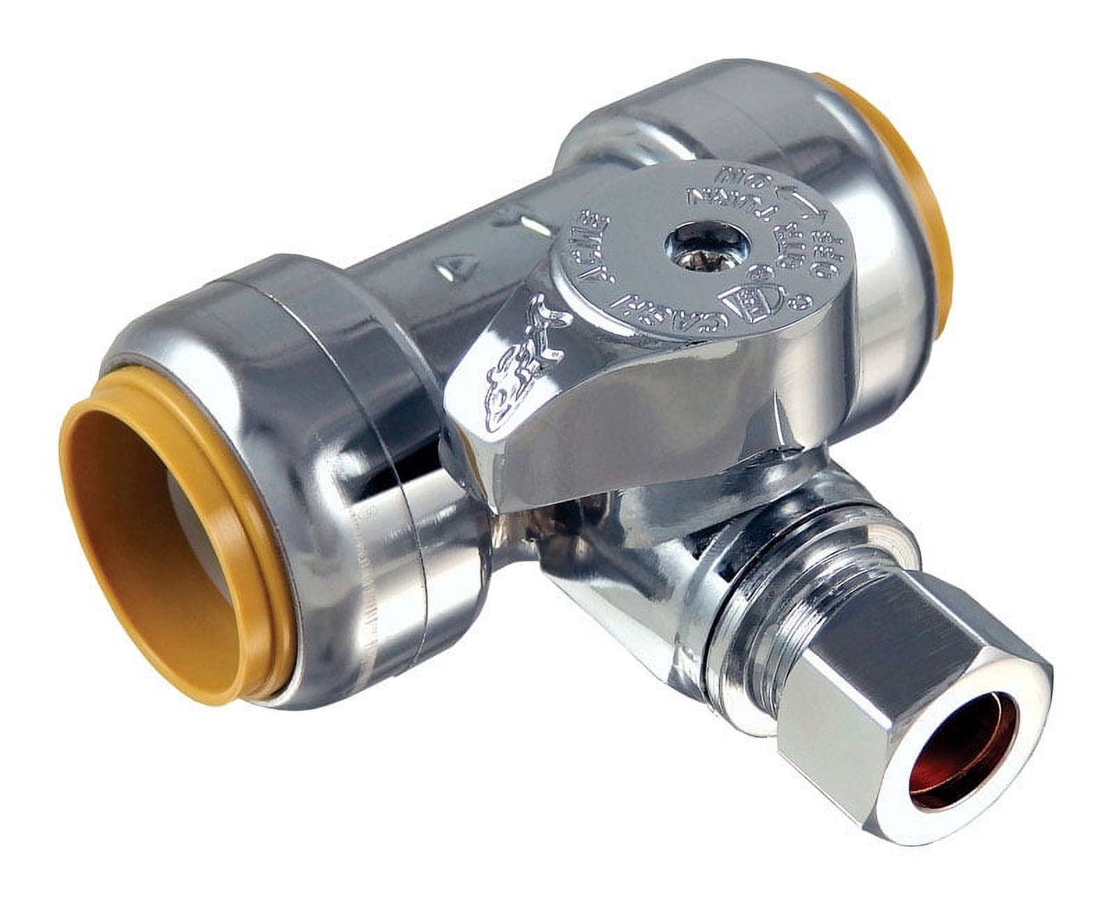 SharkBite 3/4 in. Dia. x 3/4 in. Dia. x 200 psi Brass Tee Stop ...
