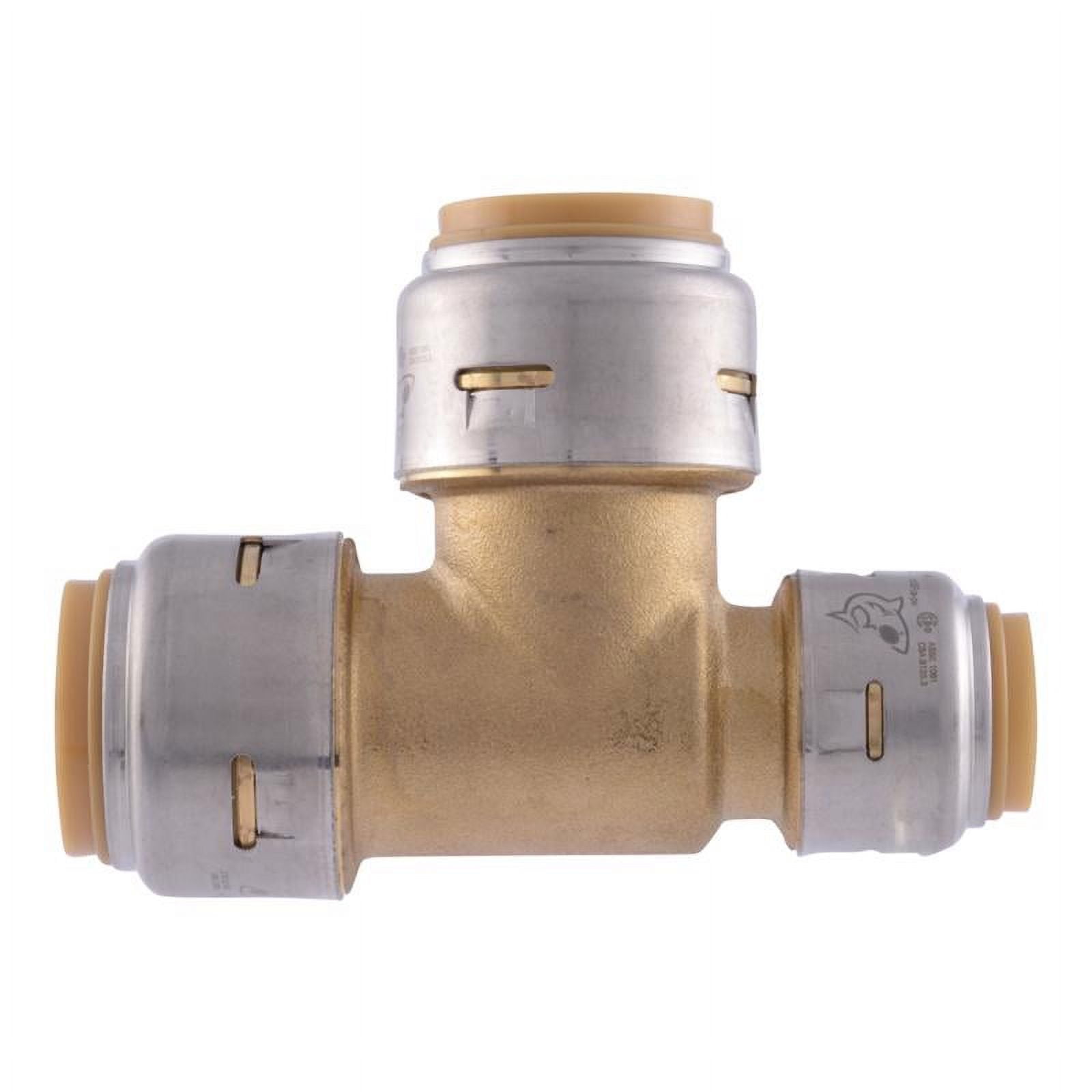 SharkBite 3/4 in. Push X 1/2 in. D Push Brass Reducing Tee - Walmart.com