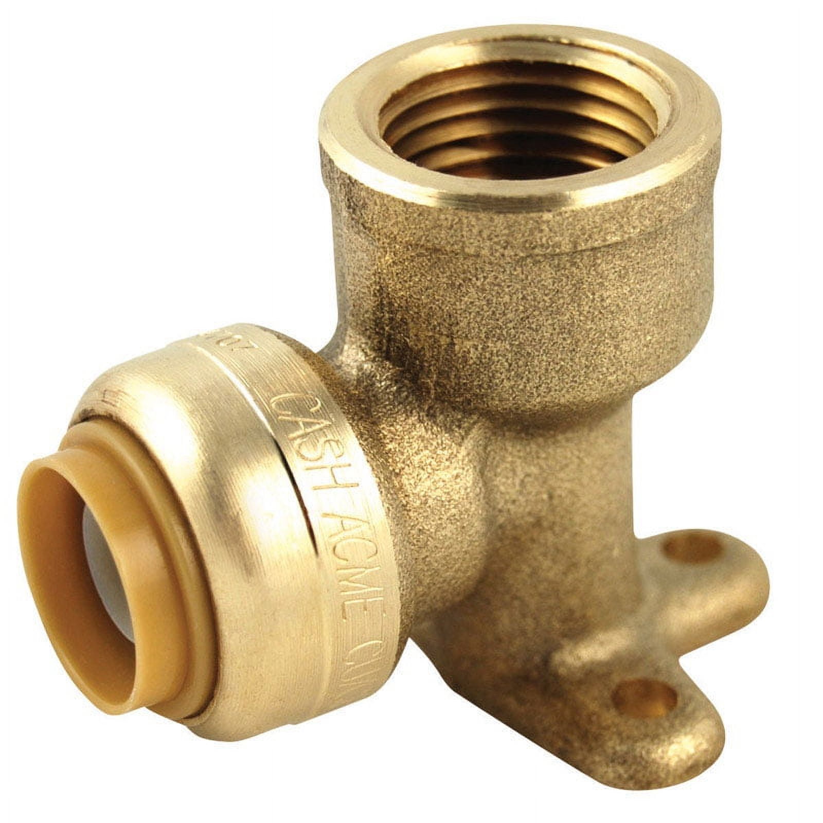 SharkBite 3/4 in. Push x 3/4 in. Dia. FPT Brass Drop Ear Elbow ...