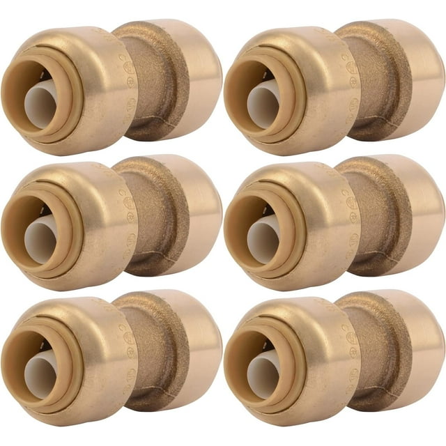 Free Shipping! SharkBite 3/8 inch Coupling, Pack of 6, Push to Connect ...