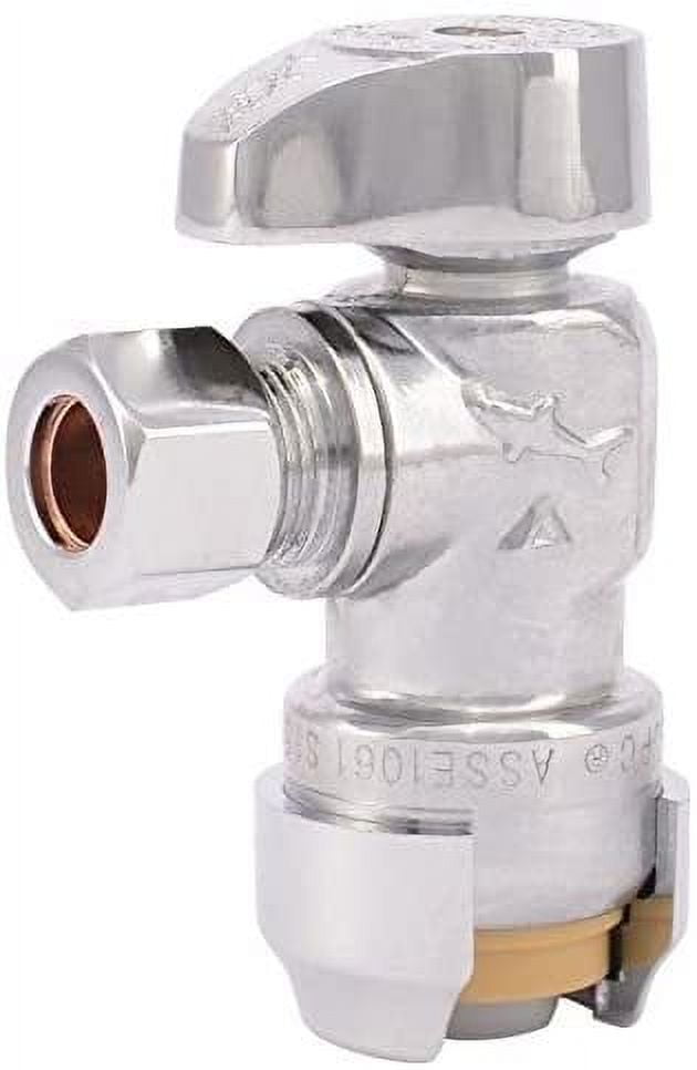 SharkBite Brass 1/2-in Push-to-Connect x 3/8-in OD Compression Quarter ...