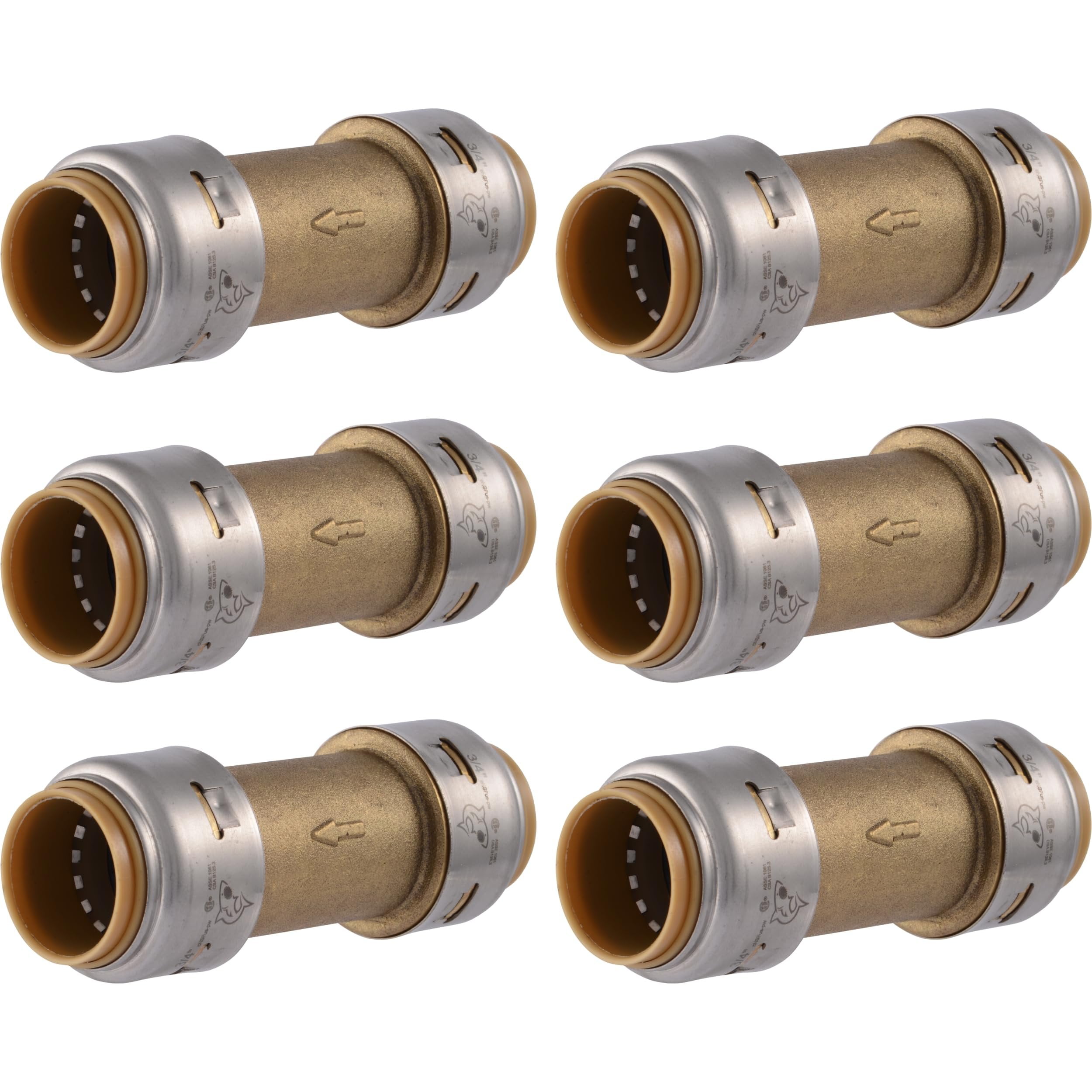SharkBite Max 3/4 Inch Check Valve, Pack of 6, Push to Connect Brass ...