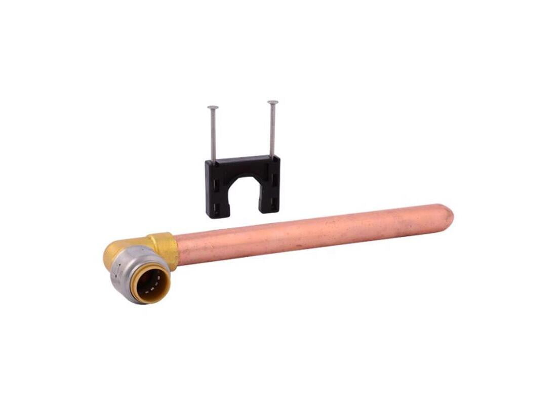 SharkBite Push to Connect 1/2 in. PTC Copper Pipe Stubout Elbow ...
