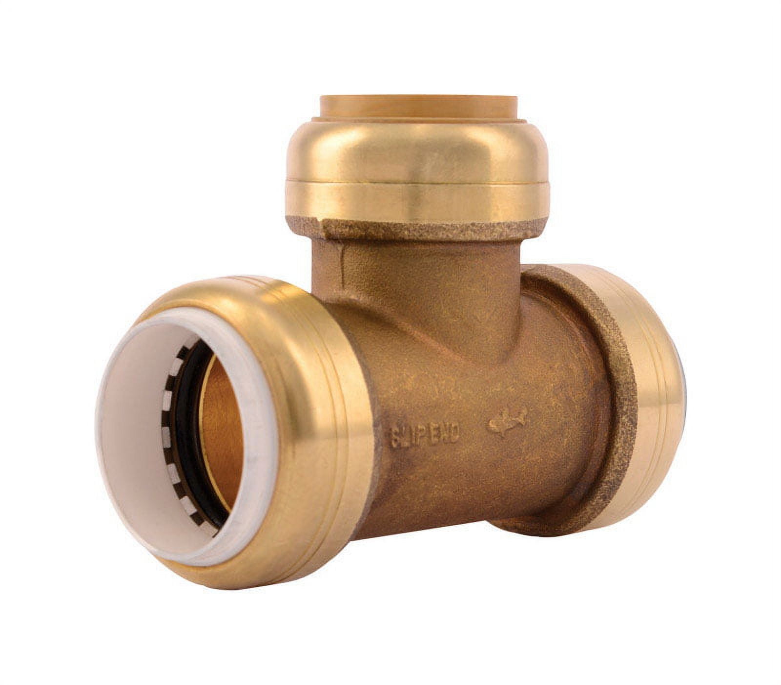 SharkBite Push to Connect 1 in. PVC x 1 in. Dia. PVC Brass Tee ...