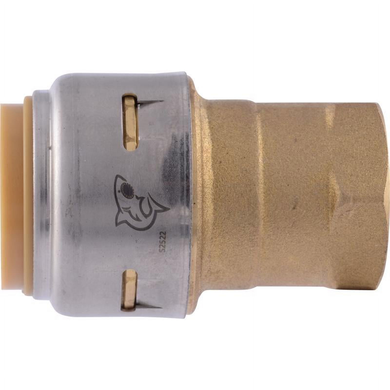 SharkBite Push to Connect 3/4 in. PTC X 1/2 in. D FNPT Brass Adapter ...