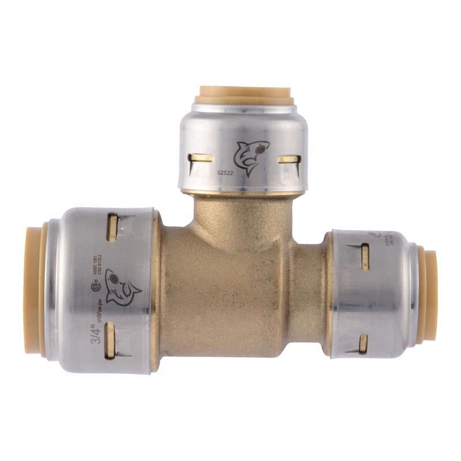 SharkBite Push to Connect 3/4 in. Push X 1/2 in. D Push Brass Reducing ...