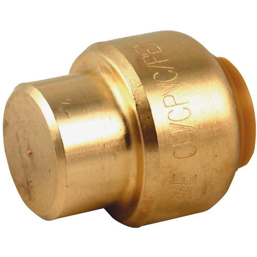 SharkBite Push-to-Connect Brass End Cap 4 PK 1/2" SB STOP, Each ...